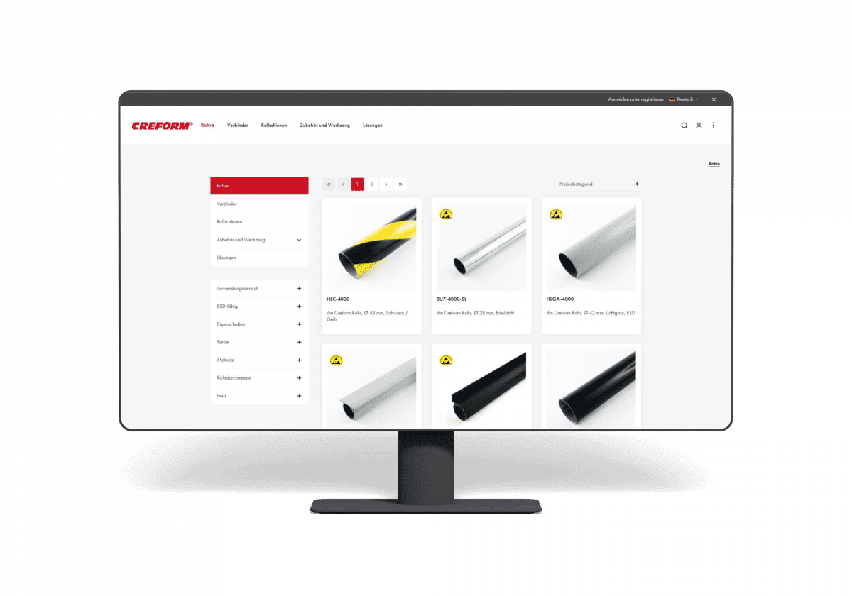 Pipe connector system and connector - CREFORM Technik GmbH